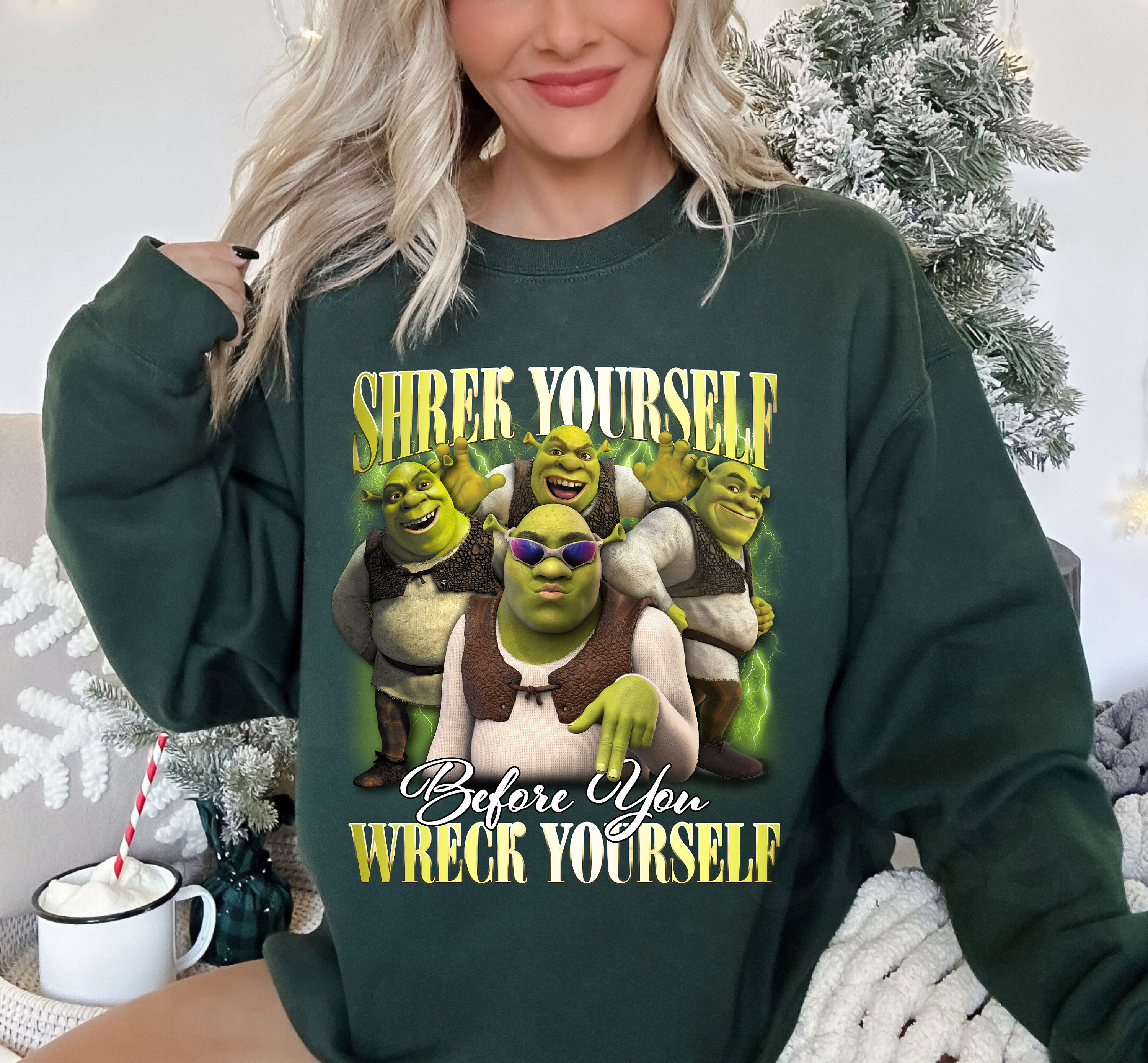 Shrek Funny Shirt Shrek Yourself Before You Wreck Yourself Shrek Meme ...