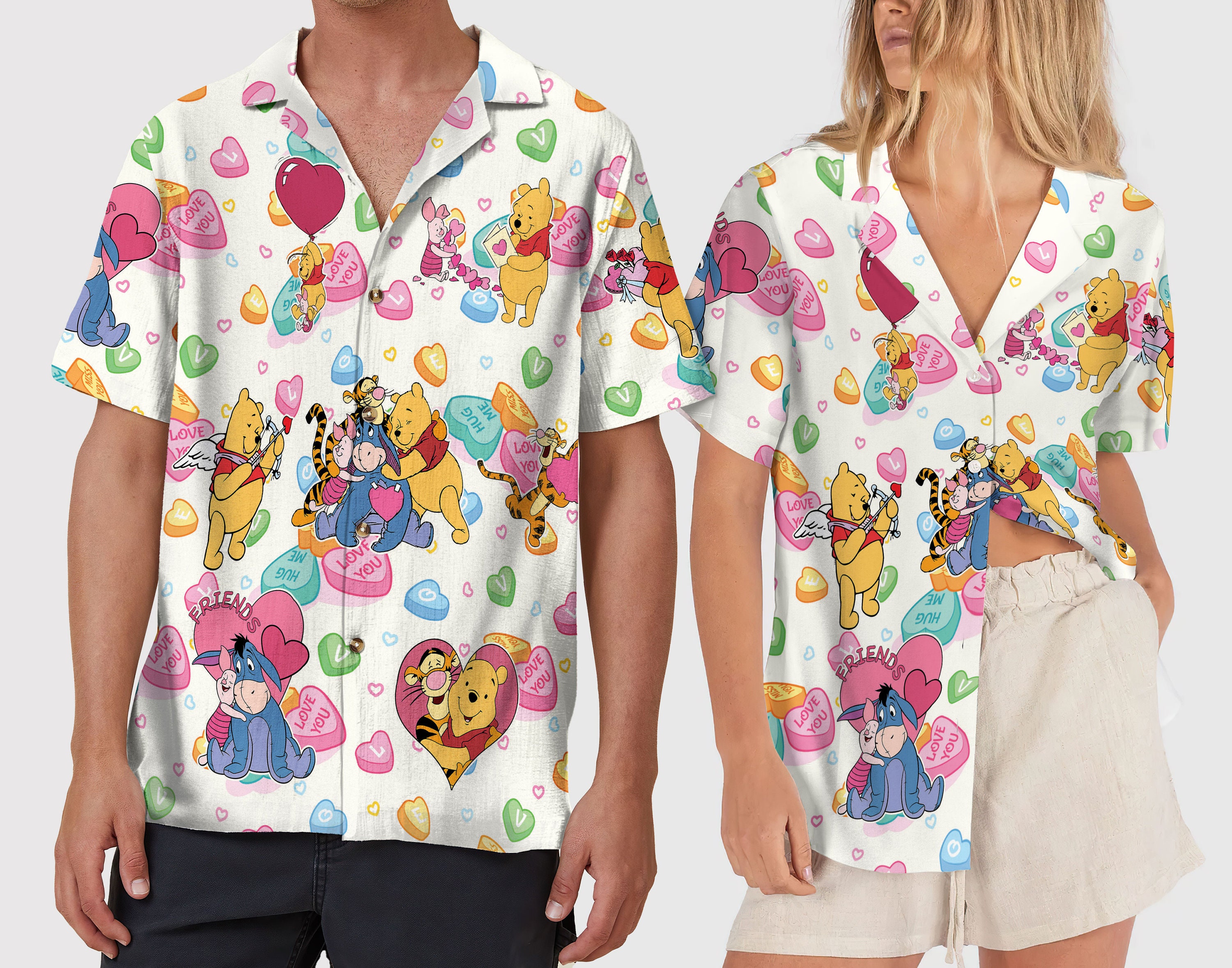 Winnie the Pooh Valentine Shirt, Poor Bear Hawaiian Aloha Shirt sold by ...