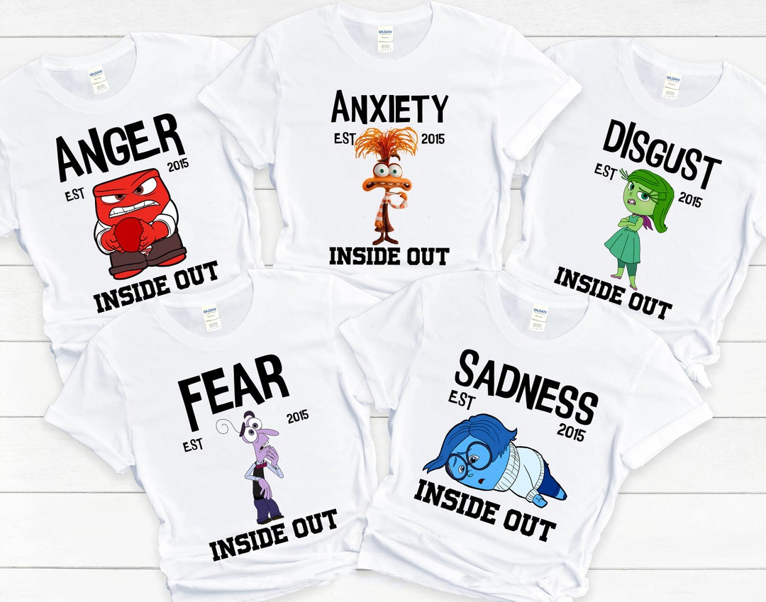 Funny Inside Out Characters Shirt, Inside Out 2 Shirt, Inside Out Group ...