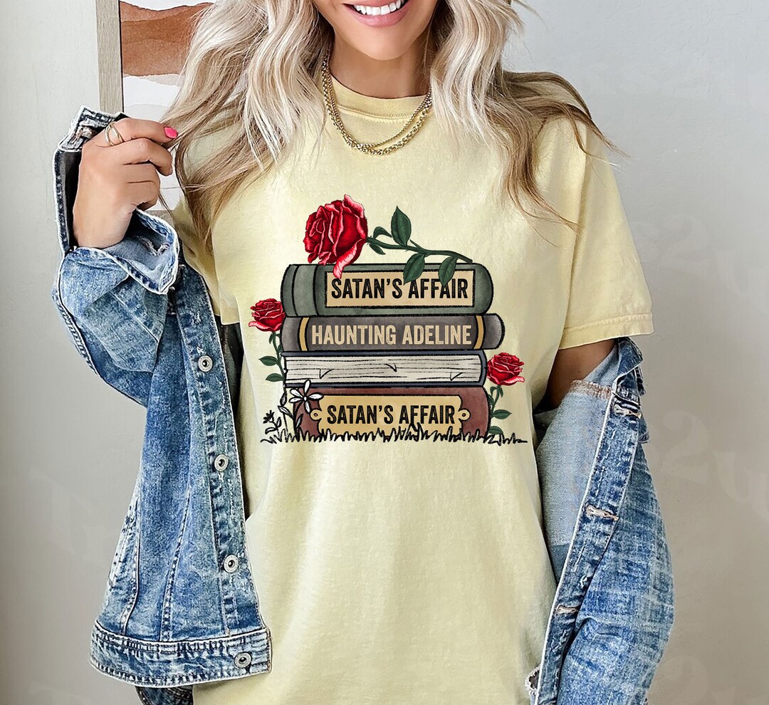 Daddy Zade Book Stack Haunting Adeline Shirt, Satan's Affair Merch ...