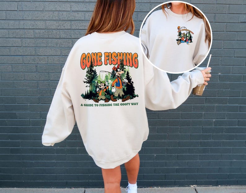2 Sided Goofy and Max Goof Fishing Dad Shirt, A Goofy Movie Happy ...