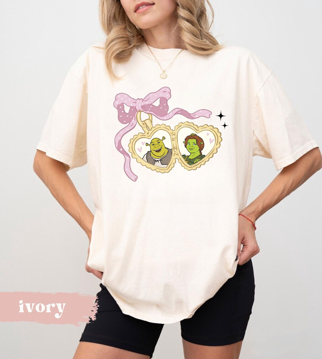 Shrek and Fiona Coquette Bow Shirt, Shrek Coquette Shirt, Shrek Friends ...