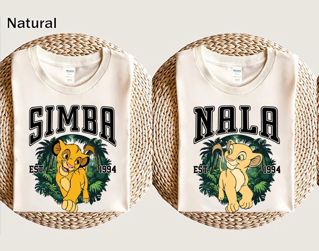 The Lion King Simba and Nala Est. Retro Shirt, Magic Kingdom Shirt ...