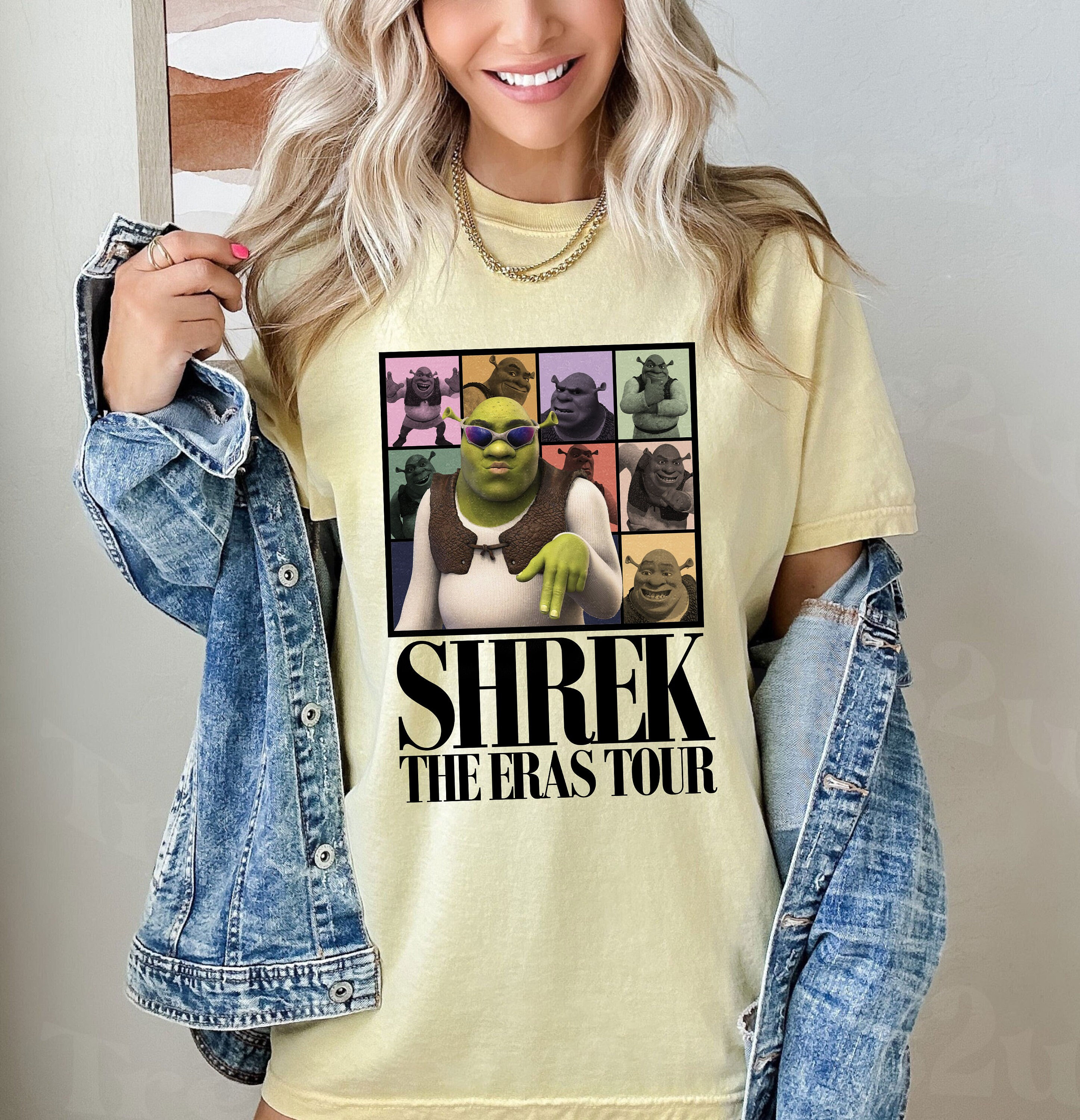Shrek Face Shirt Shrek the E Ras Tour Shirt, Shrek and Fiona Funny ...