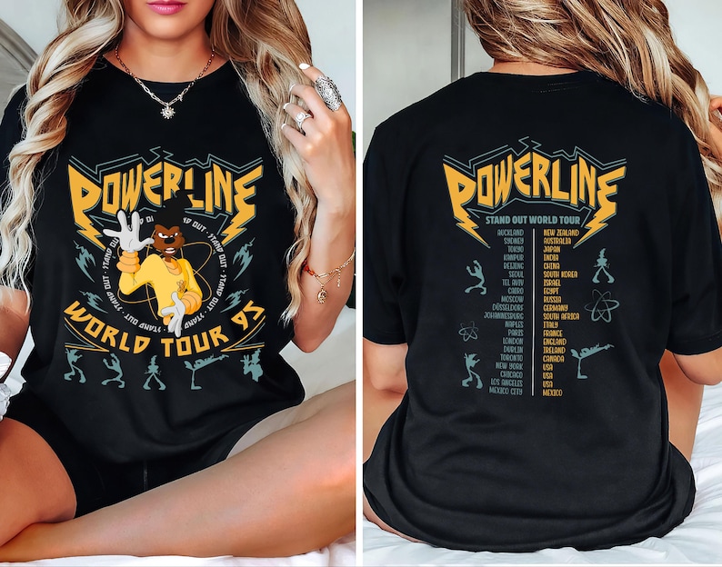 2-sided Powerline Goofy Movie Shirt, Vintage Powerline Stand Out Shirt ...