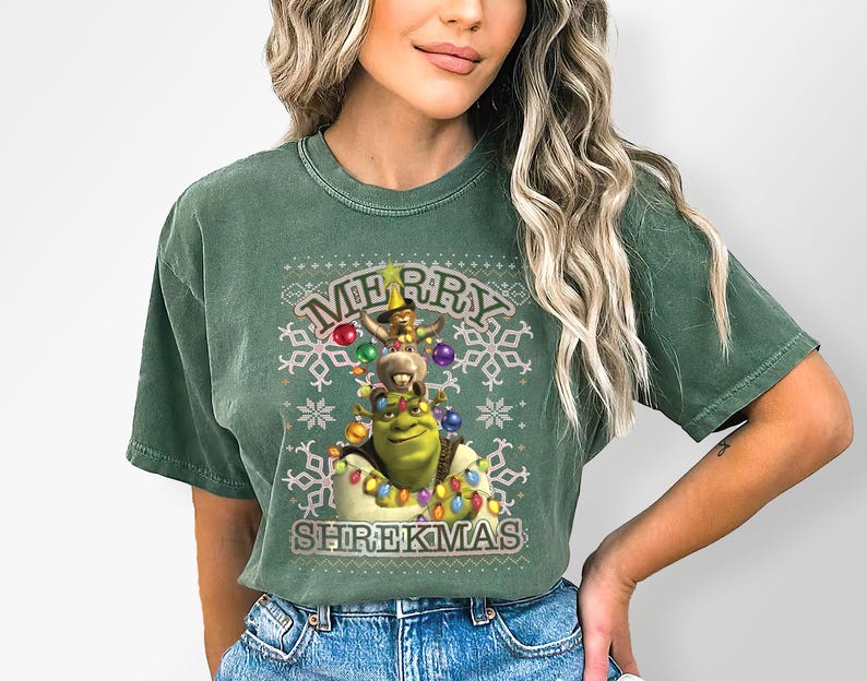 Funny Shrek Christmas Shirt, Fiona and Shrek Funny Xmas Sweater, Shrek ...