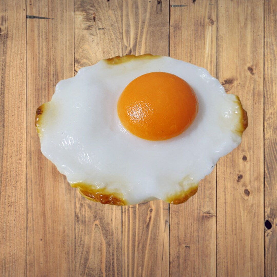 Modelo de huevo frito, simulación de comida Artificial, decoración de ...