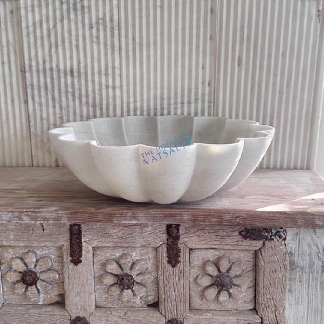 The Scallop Marble Wash Basin - Etsy