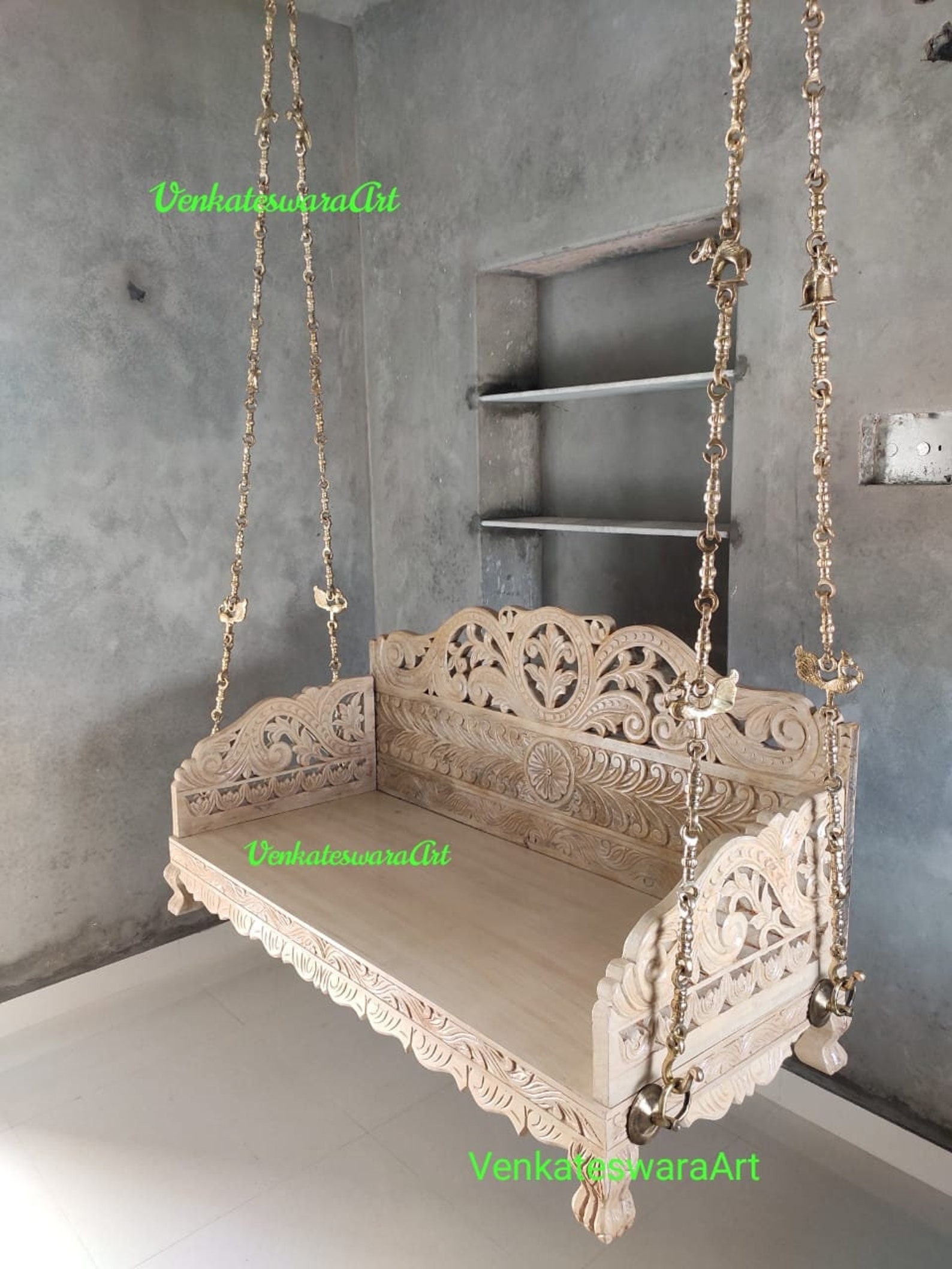 Handmade Solid Wooden Ceiling Swing/indoor Swing for Home/traditional ...