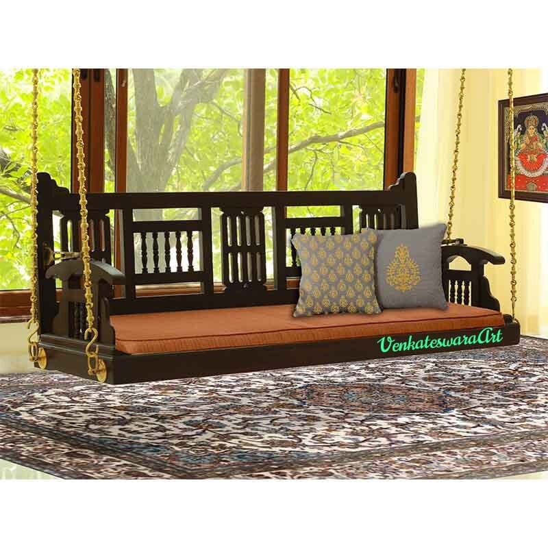 Handcrafted Solid Teak Wooden Reversible Ceiling Swing/handmade Solid ...