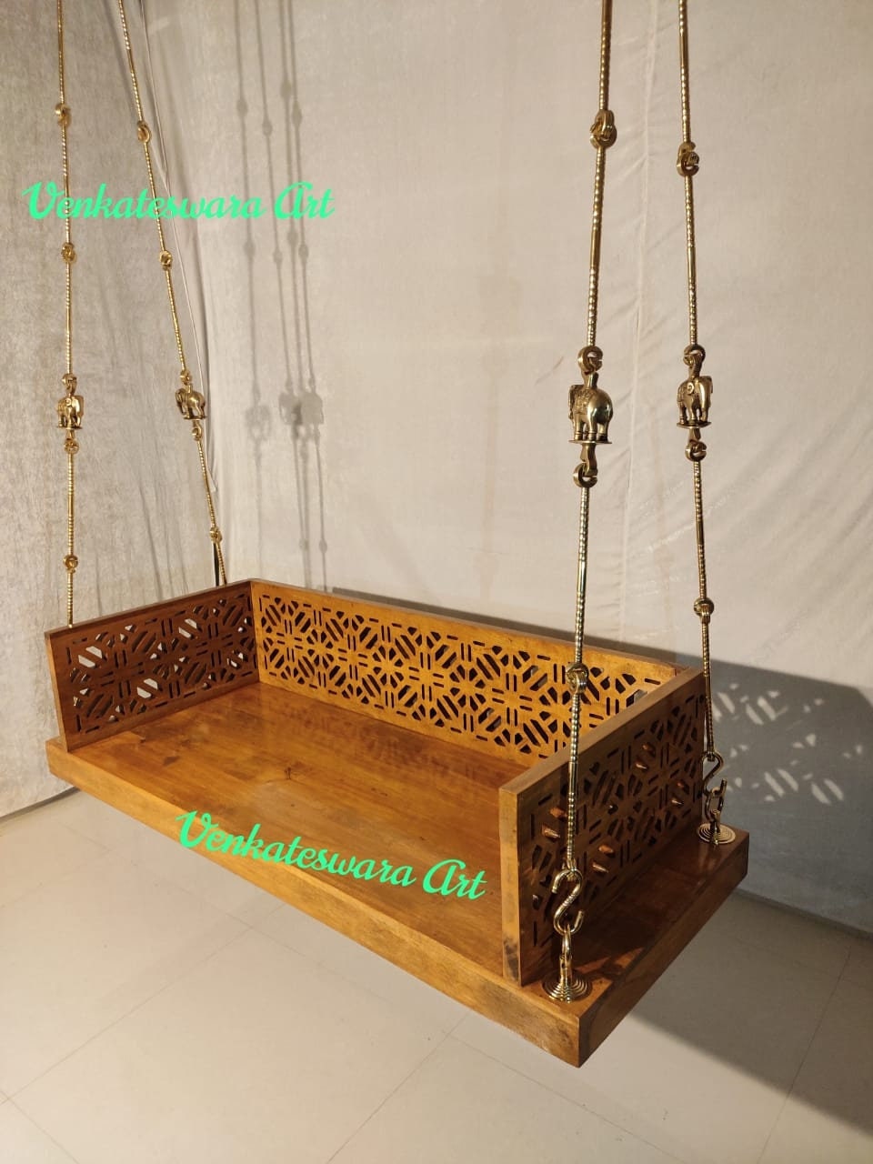 Handmade Solid Teak Wooden Fine Carved Ceiling Swing/indoor Swing for ...