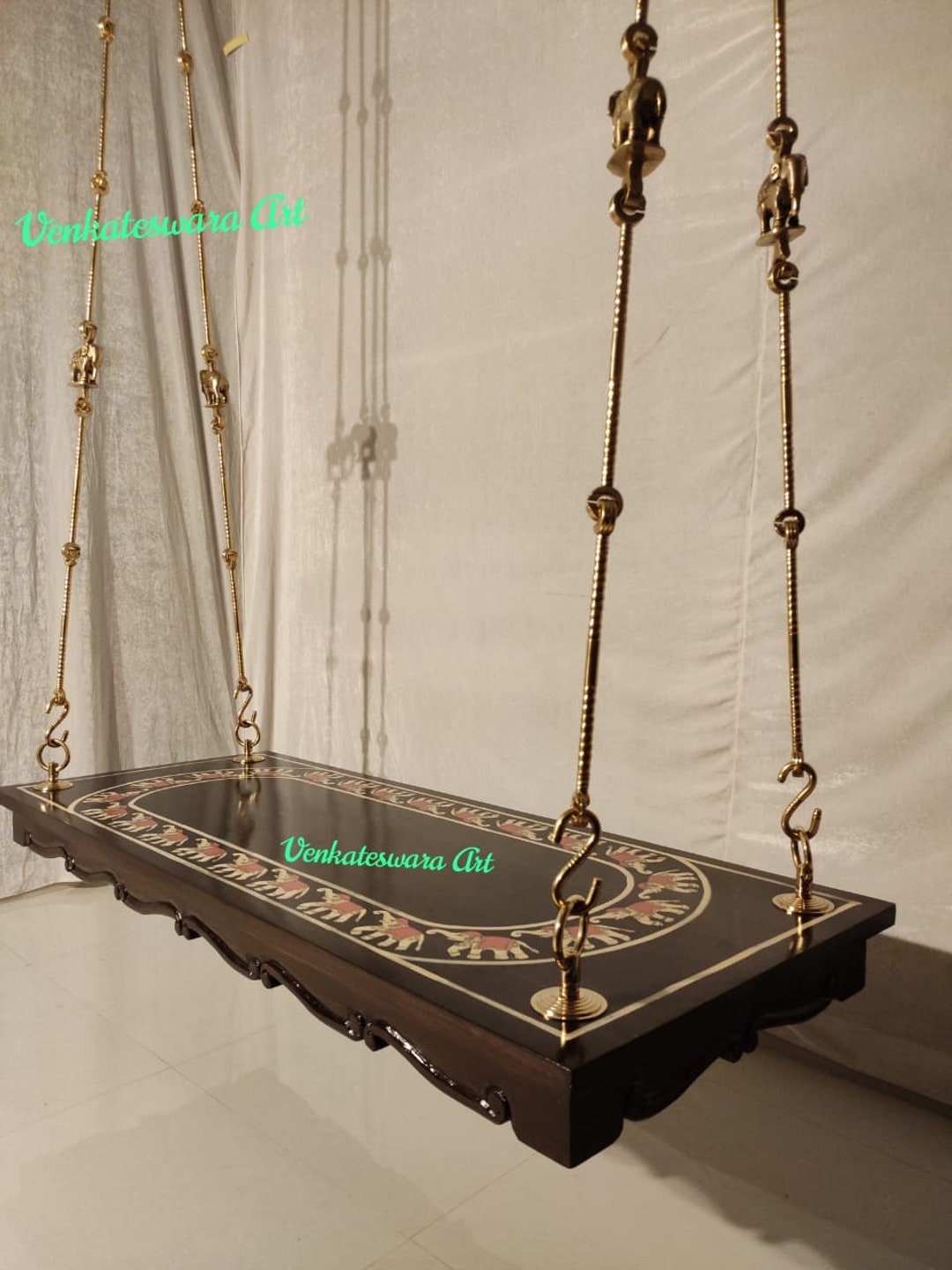 Handmade Solid Wooden Ceiling Swing/indoor Swing for Home/traditional ...