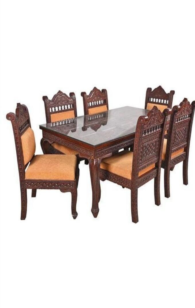 Handcrafted Solid Wooden Dining Table Set/wooden Dining Table With ...