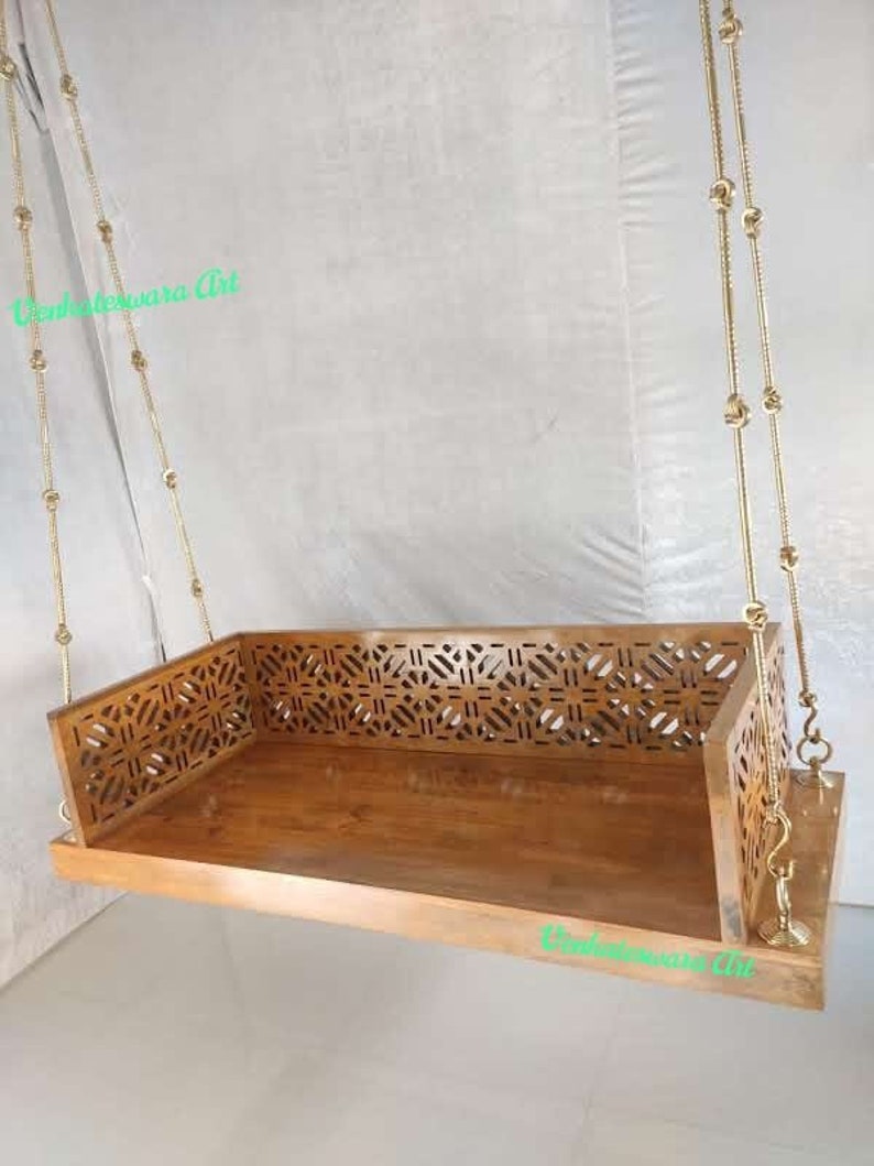 Handmade Solid Teak Wooden Fine Carved Ceiling Swing/indoor Swing for ...
