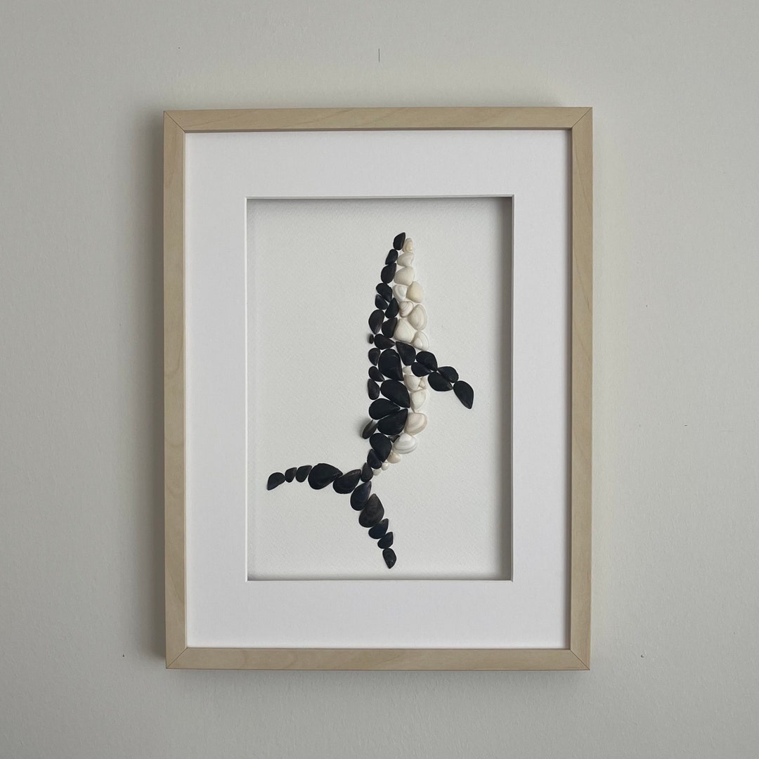 Humpback Whale Sea Shell College Art Mussel Shell Wall - Etsy