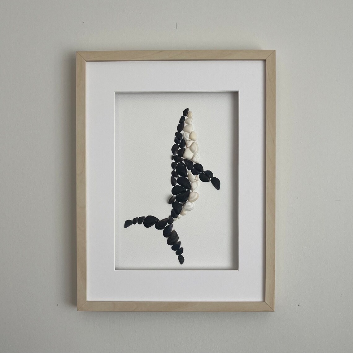 Humpback Whale Sea Shell College Art Mussel Shell Wall - Etsy