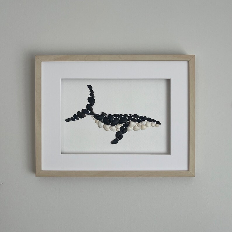 Humpback Whale Sea Shell College Art Mussel Shell Wall - Etsy