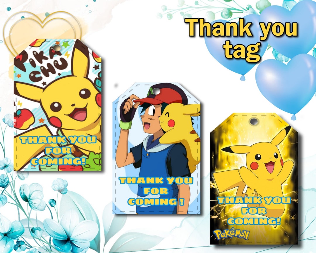 Digimon Birthday Thank You Tag, Digimon Thank You Tag, Digimon Birthday ...