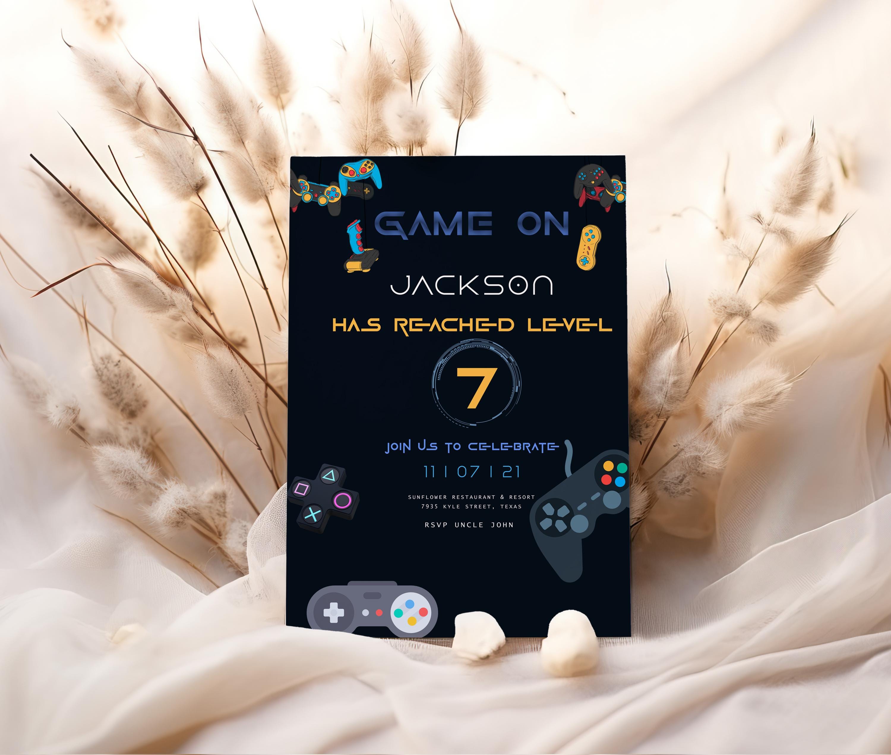 Gaming Birthday Invitation: Gamer Theme Party (digital Download) - Etsy