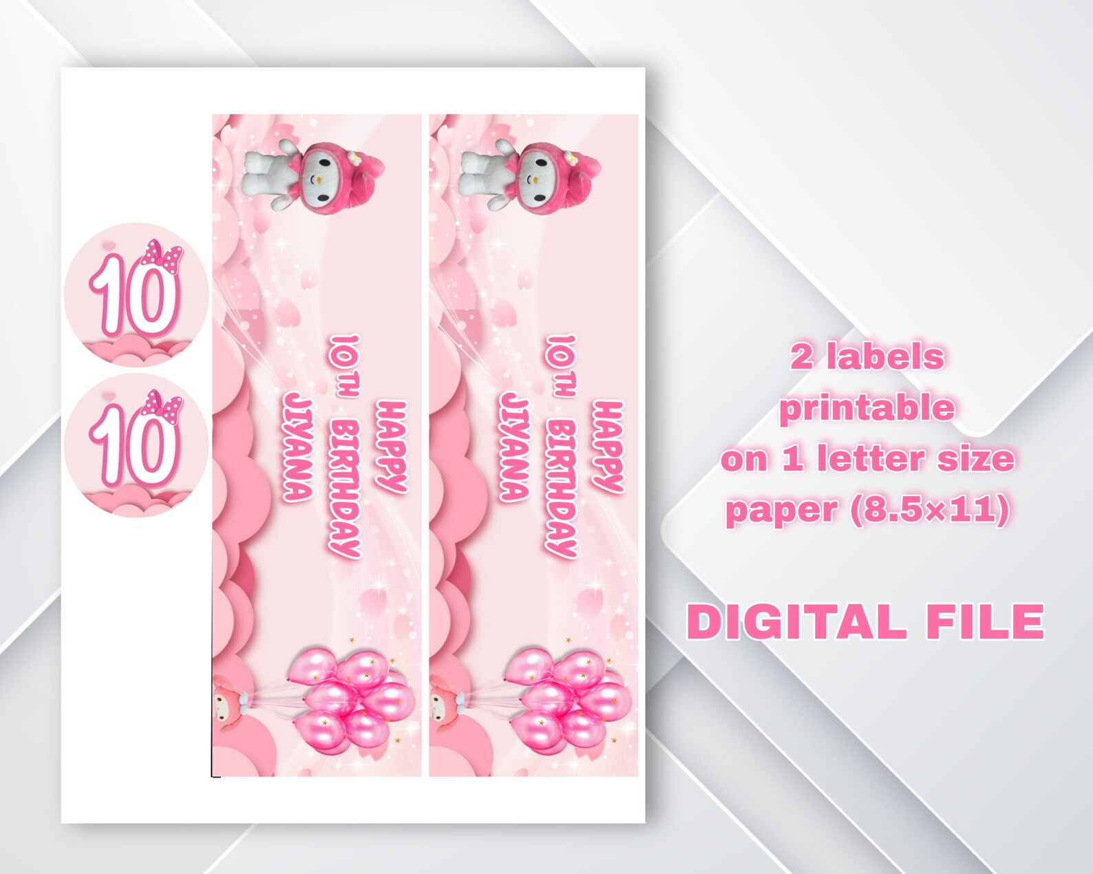 Princess Birthday Pringles Labels, Personalized Printable Chip Can ...