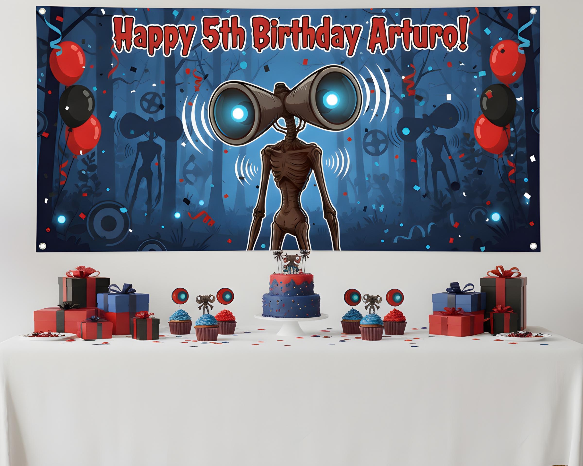 Siren Head Inspired Birthday Banner | Custom Digital Backdrop | Kids ...