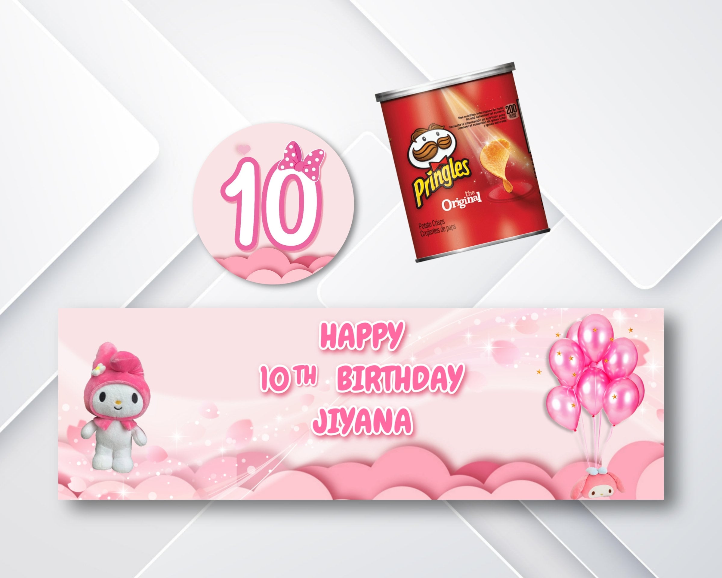 Princess Birthday Pringles Labels, Personalized Printable Chip Can ...