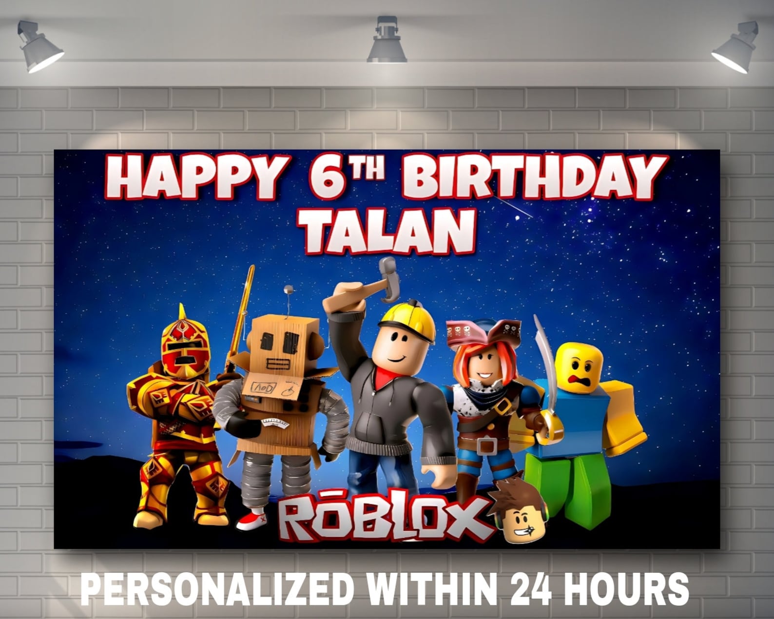 Kids Birthday Personalised Banner, Personalised Printable Backdrop ...