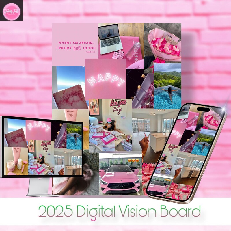 Pink Vision Board - Etsy