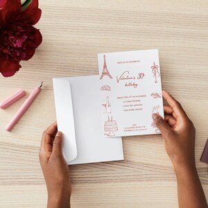 French Birthday Invitation - Etsy