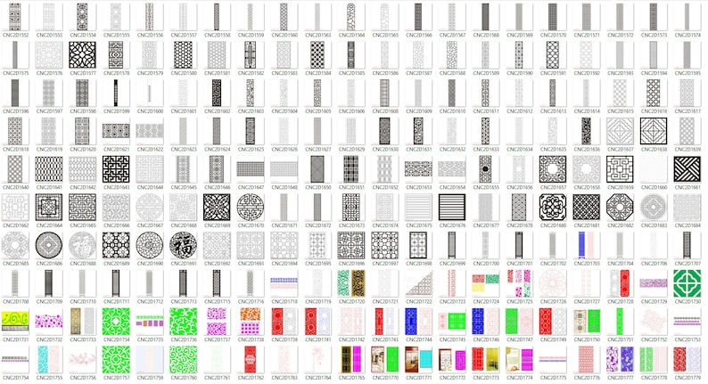 Panel Collection 1800 Cnc Files Panel Dxf ,cdr for Laser Cut Cnc Plasma ...