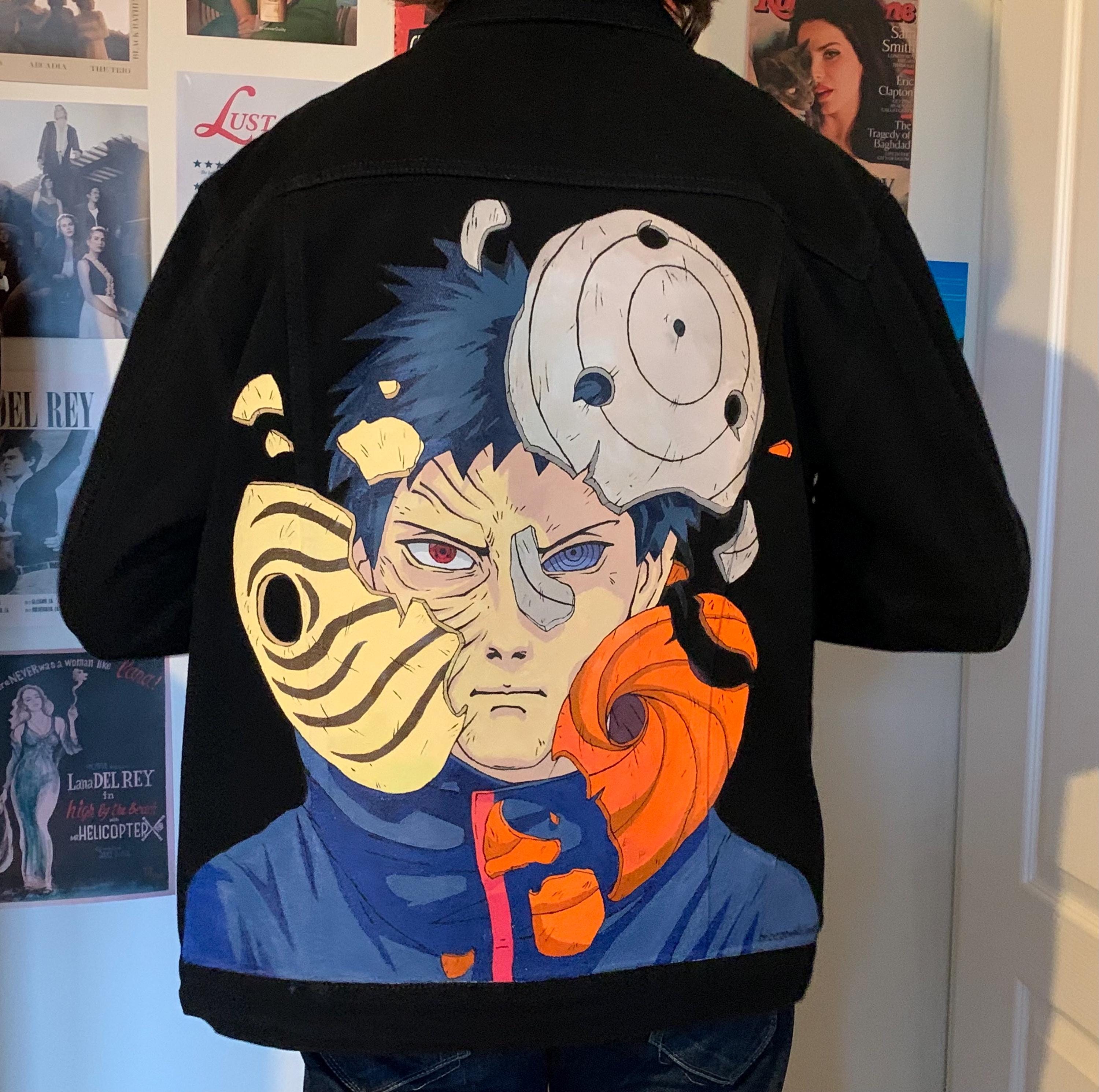 Obito Uchiha Custom Jeans Jacket. Custom Made. Hand-painted Denim ...