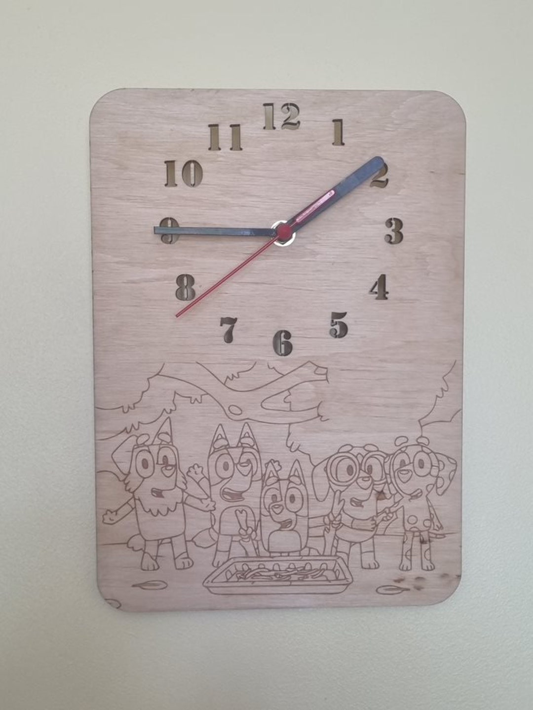 Bluey and Friends Wooden Clock. - Etsy UK