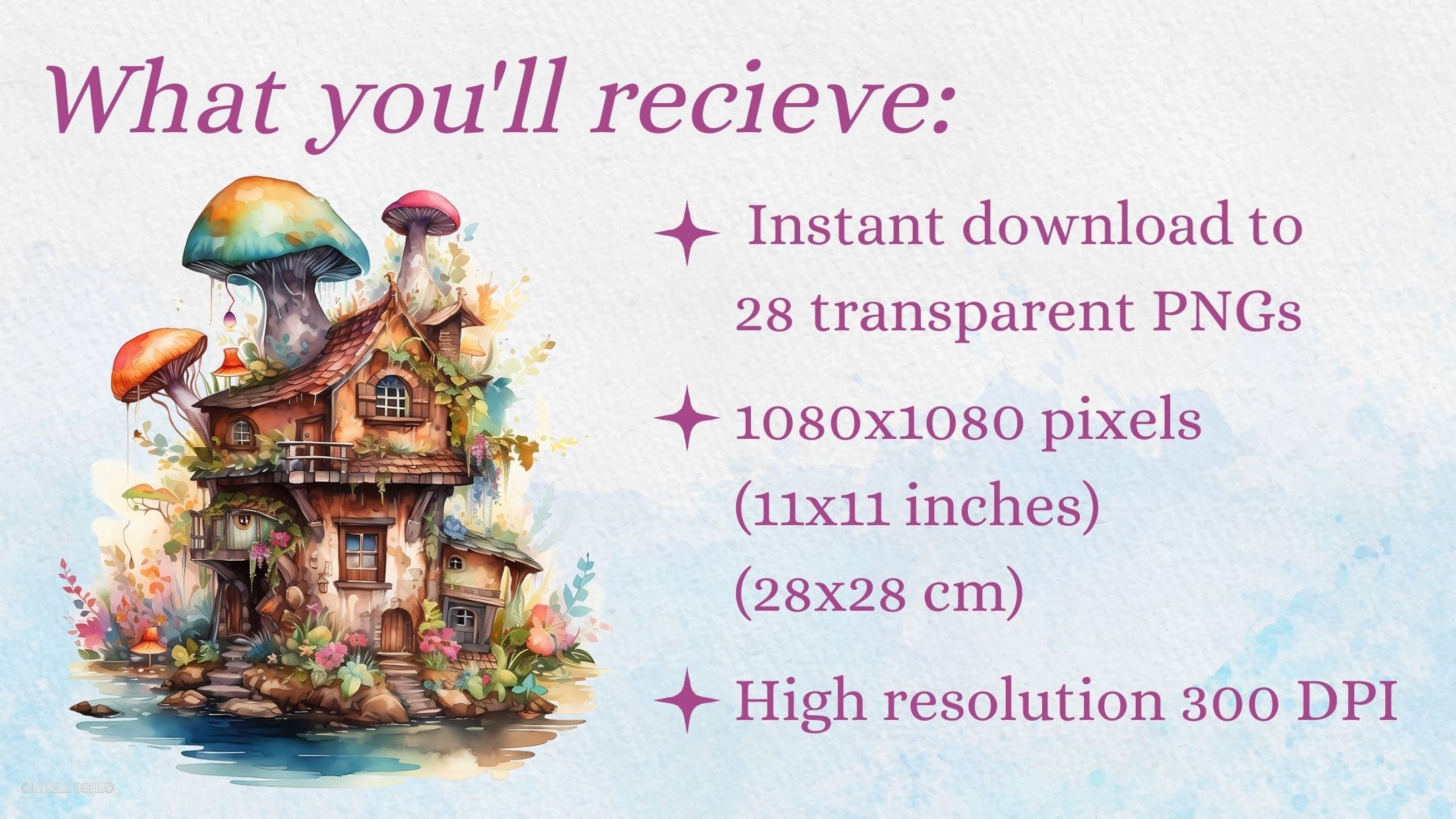 28 Watercolor House PNG Clipart, Magical Houses & Abodes, Fantasy House ...