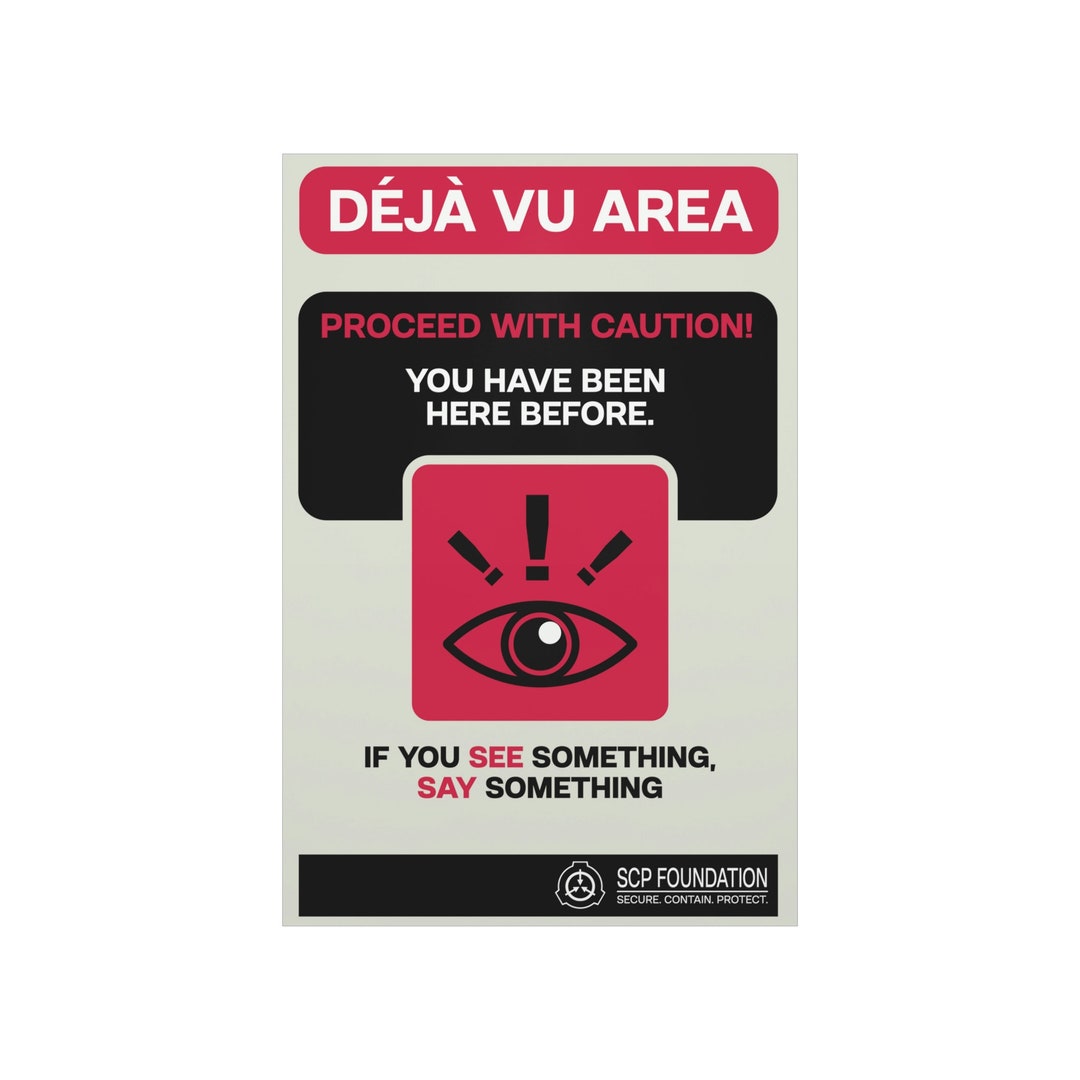 Premium Matte Déjà Vu Warning Caution - Etsy Premium Matte Déjà Vu Warning Caution - Etsy