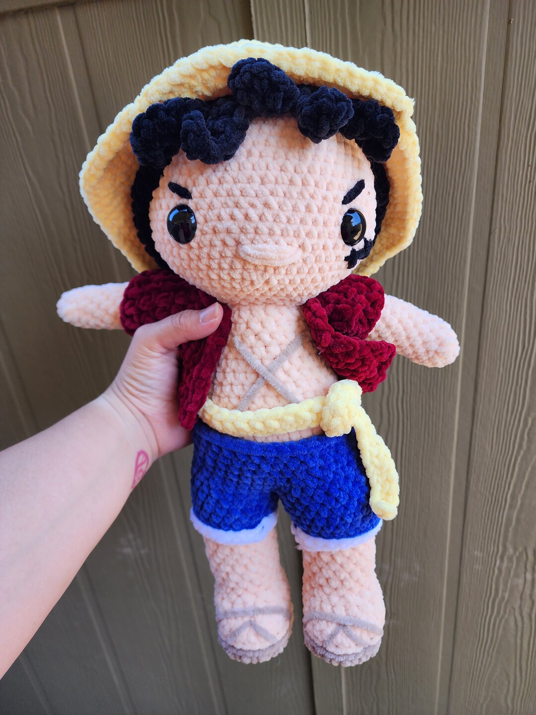 Crochet Pirate One Piece Monkey D. Luffy Crochet Anime - Etsy