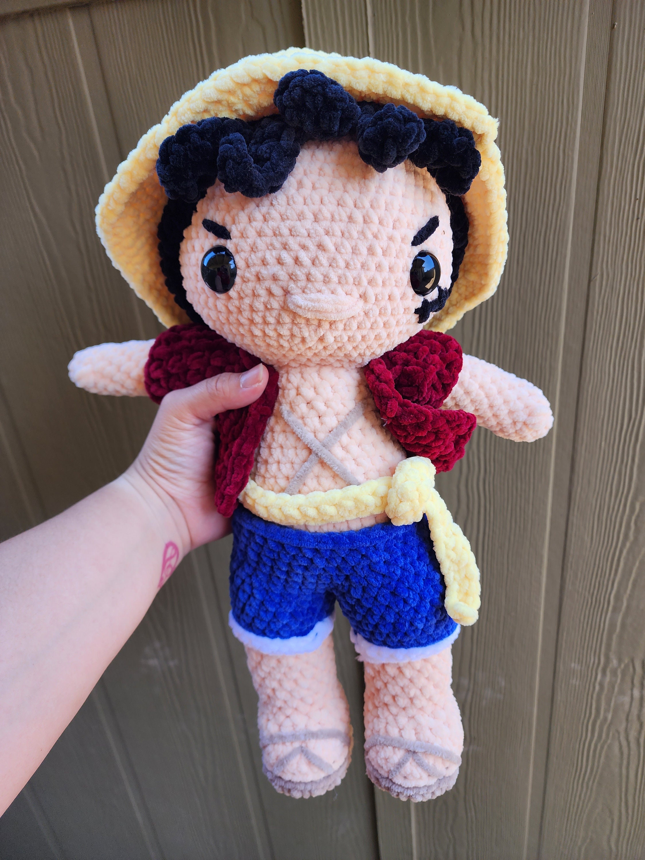 Crochet Pirate One Piece Monkey D. Luffy Crochet Anime - Etsy