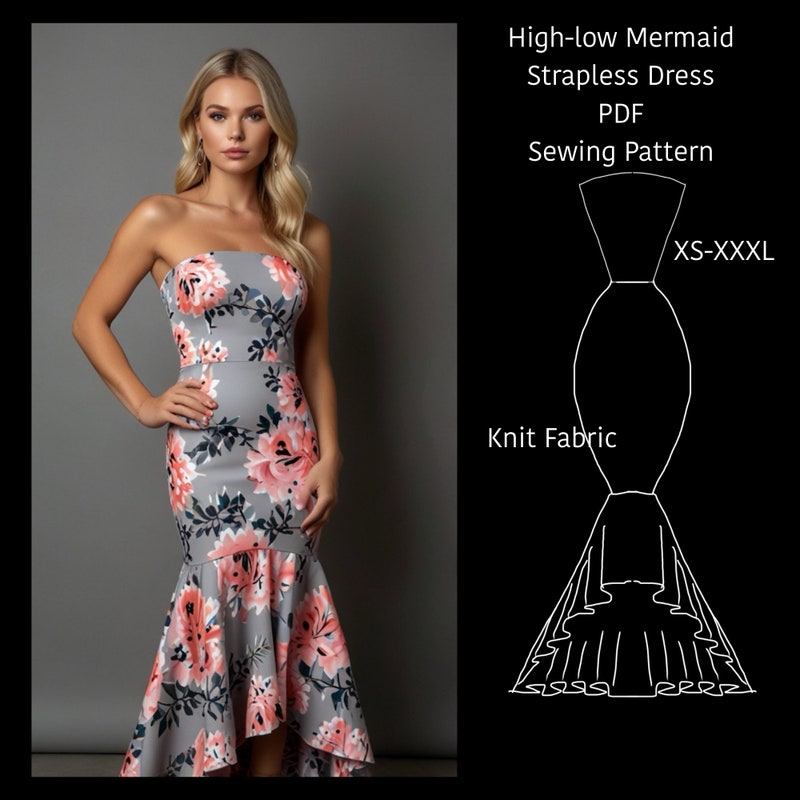 Mermaid Dress Pattern - Etsy