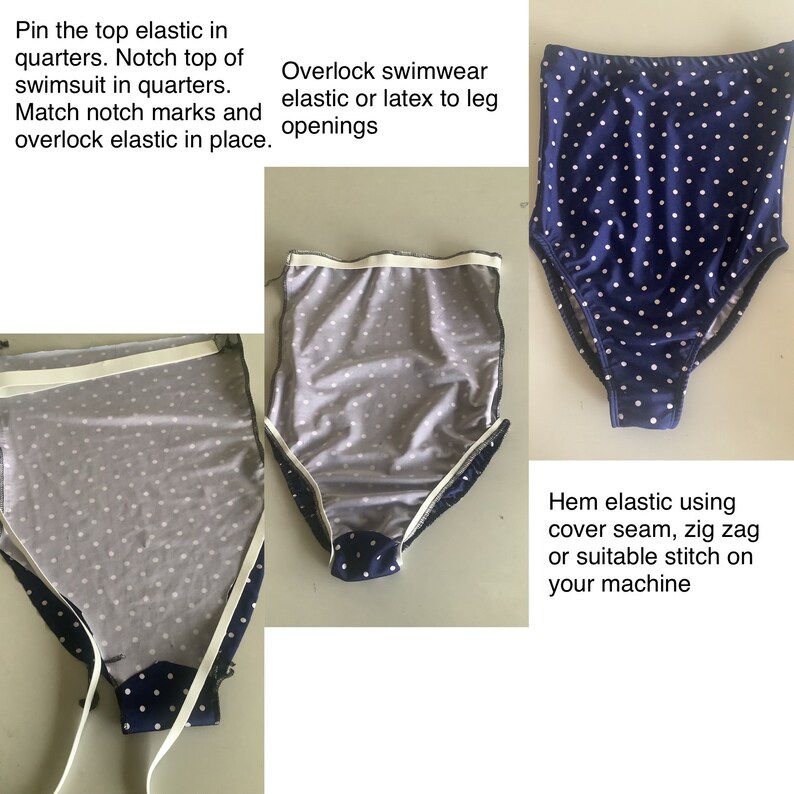 Strapless Swimsuit PDF Sewing Pattern. Bathing Suit, One Piece Boobtube ...