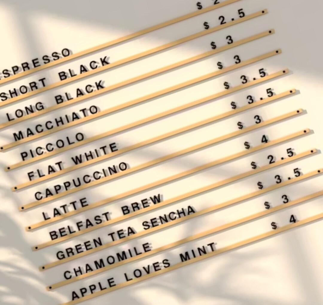 Large Menu Board, Cafe Menu Board, Wood Menu Sign, Wood Wall Menu, Wall ...