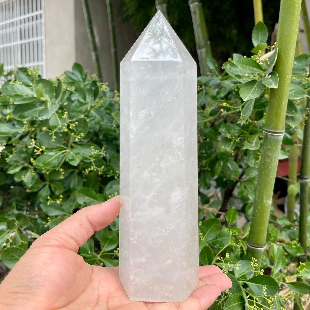 2.5lb8clear Quartz Crystal Obelisk White Quartz Crystal Obelisk Wand ...