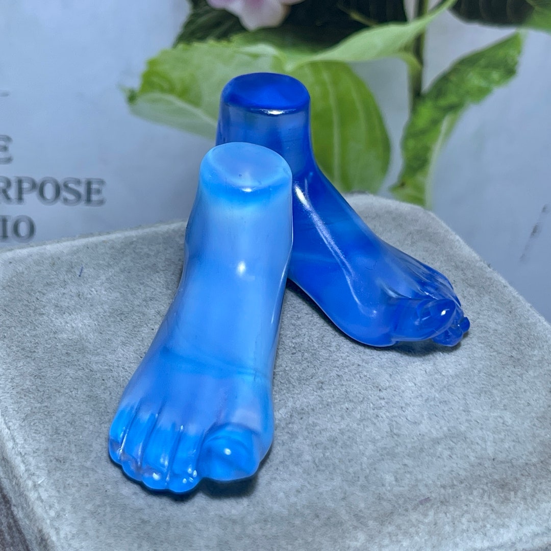 2.0'' A Pair of Blue Opal Quartz,quartz Crystal,hand Carved,crystal ...