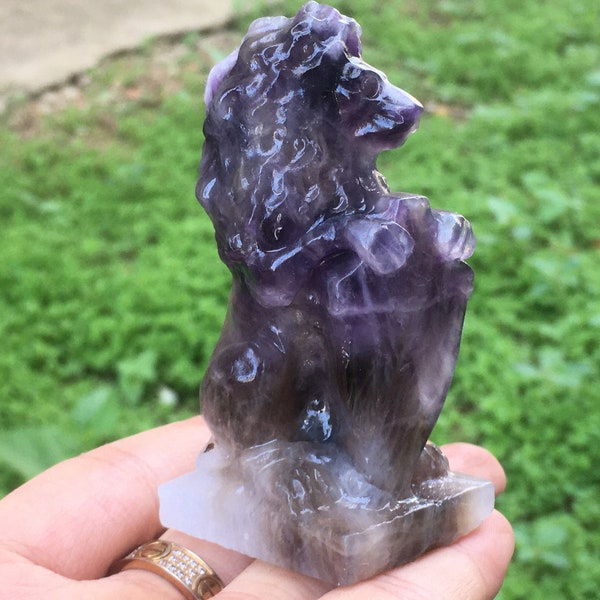 Amethyst Lion Carved - Etsy