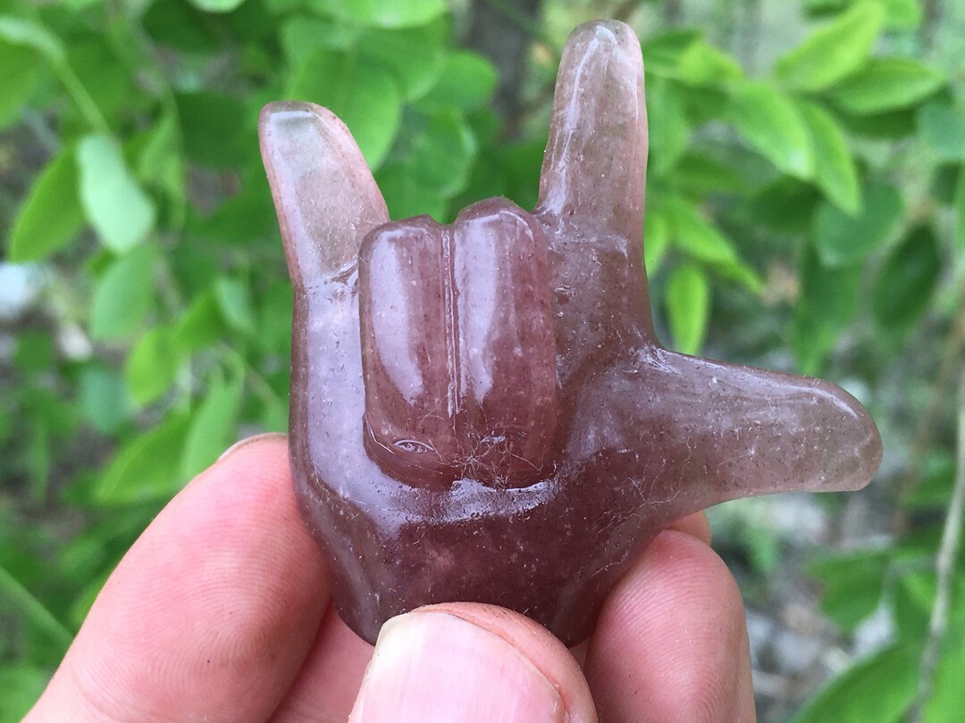 2.1'' Natural Strawberry Crystal Quartz,quartz Crystal,hand Carved ...