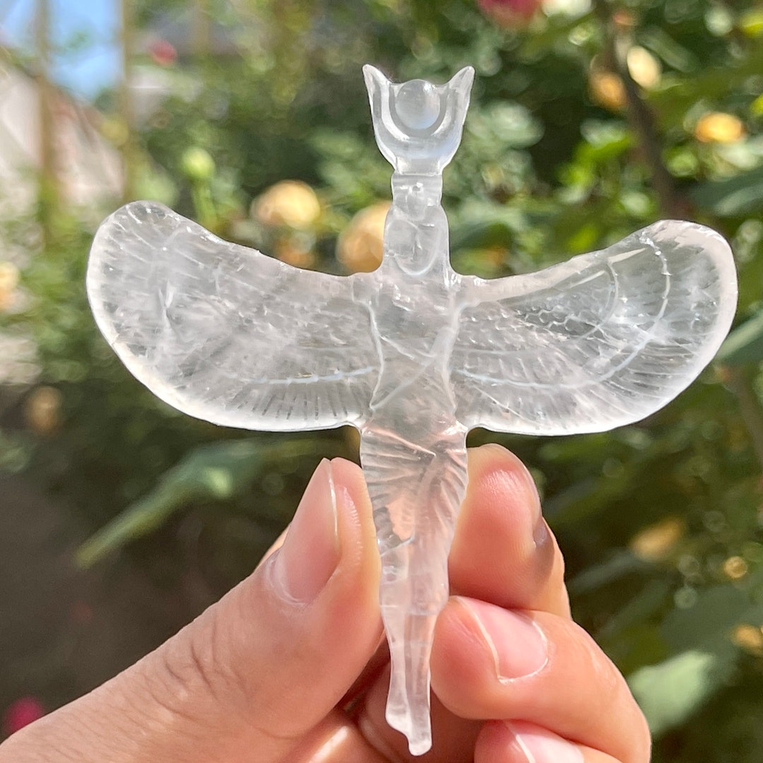3'' Crystal Angel,natural Clear Crystal Quartz Crystal,hand Carved ...