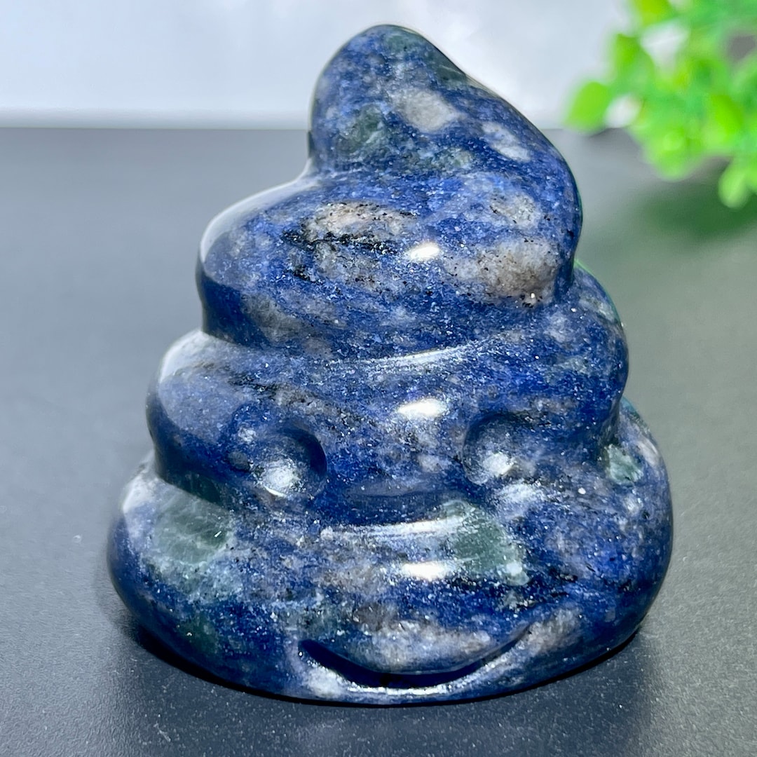 1.9''natural Sodaliter Quartz Quartz Crystal Hand Carved Poop Skull ...