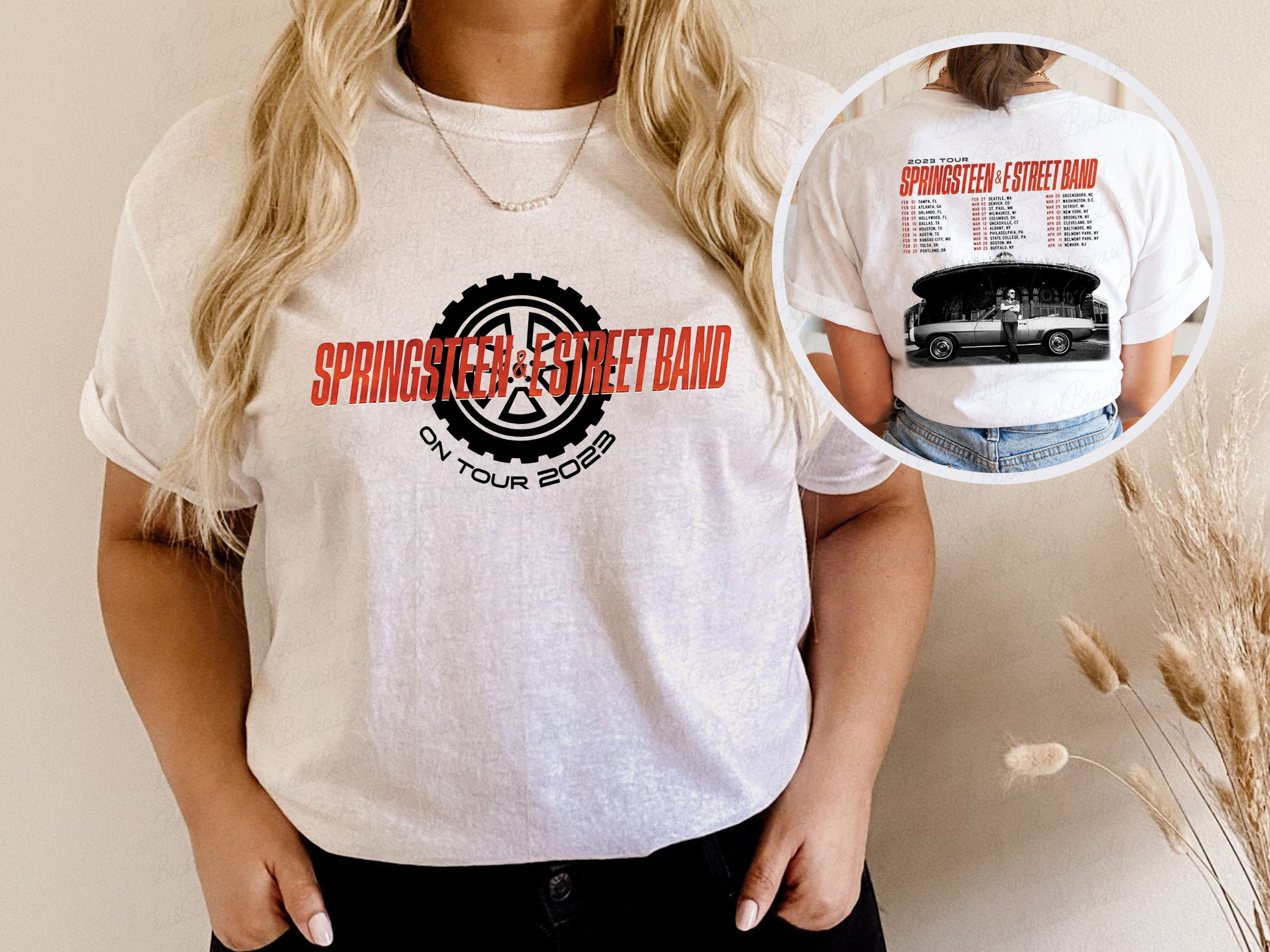 Bruce Springsteen 2023 Tour T-Shirt Deux Côtés