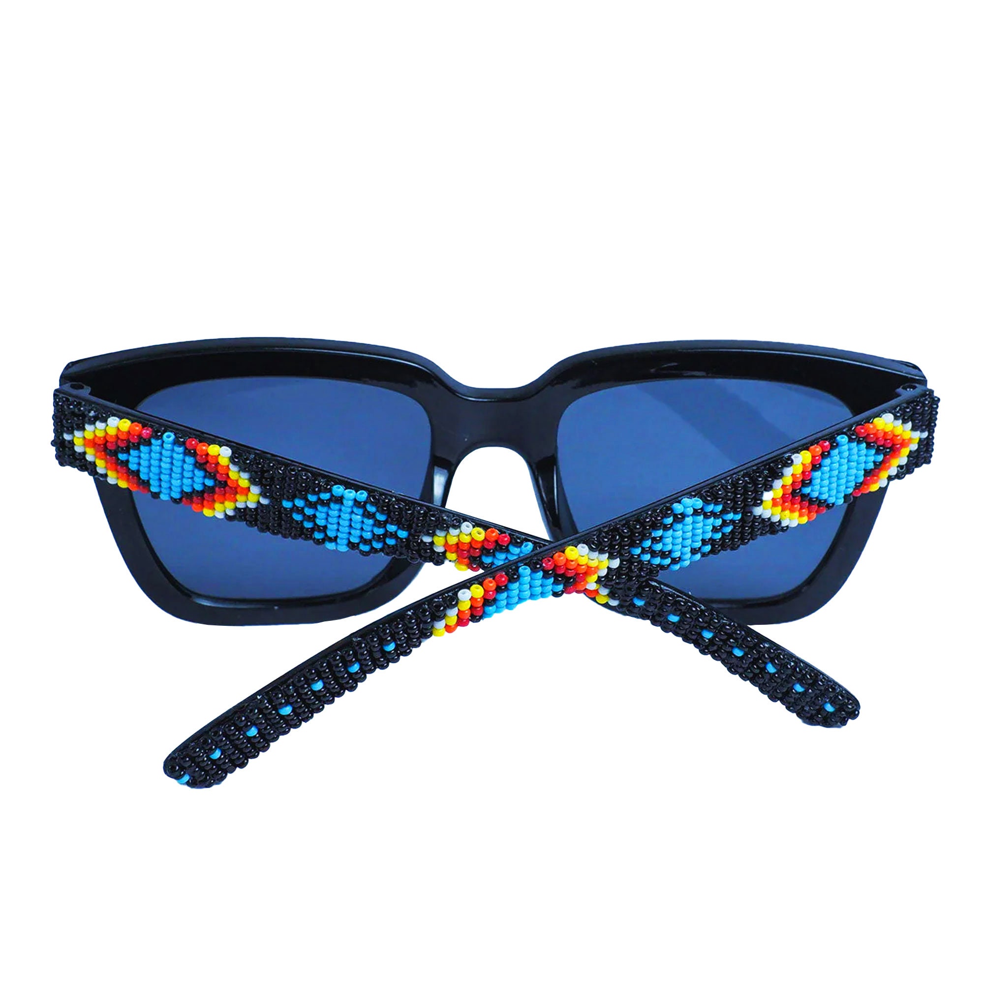 Native American Dark Blue Pattern Handmade Beaded Sunglasses - Etsy