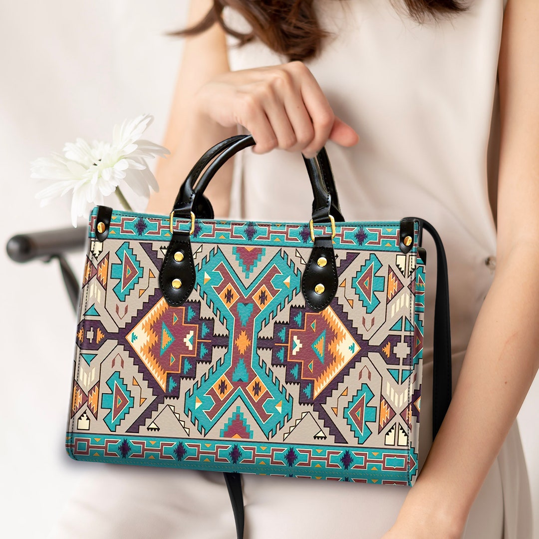 Culture Design Leather Bag, Native American Leather Bag, Leather Bag ...