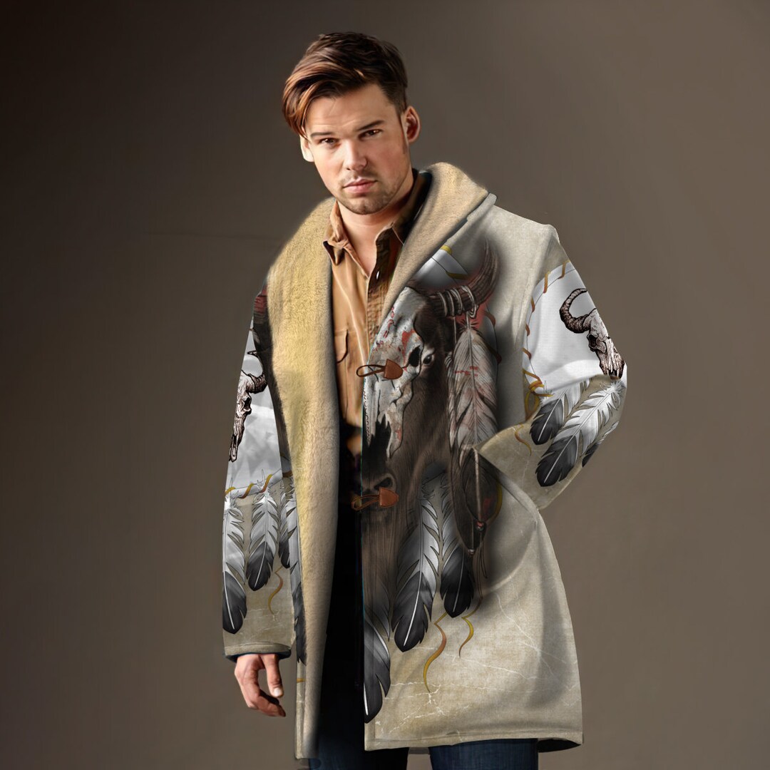 Native Tribes Pattern Native American Cloak, Warm Cozy Hoodie, Hooded ...