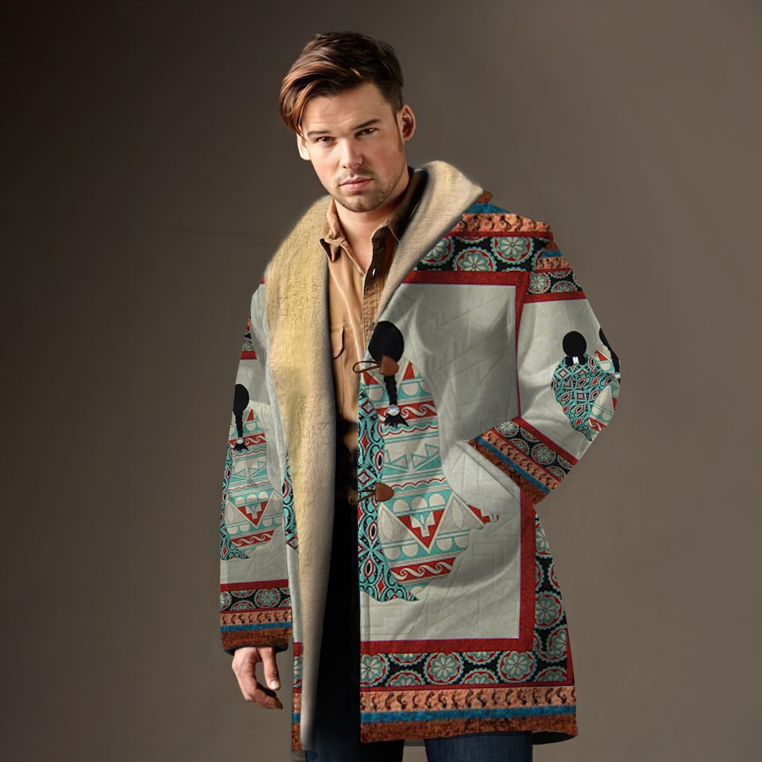 Native Tribes Pattern Native American Cloak, Warm Cozy Hoodie, Hooded ...